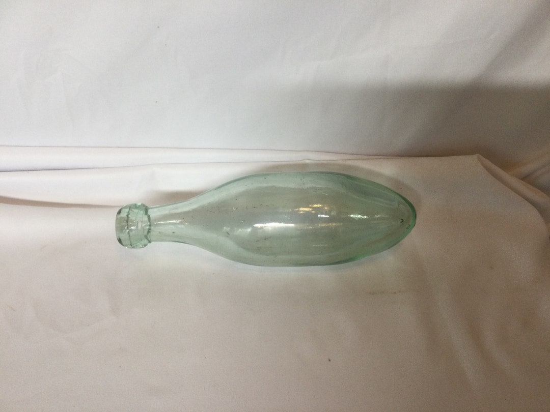 Antique Light Green Ship Bottle Torpedo Bottle Cork Blob Top Home Decor ...