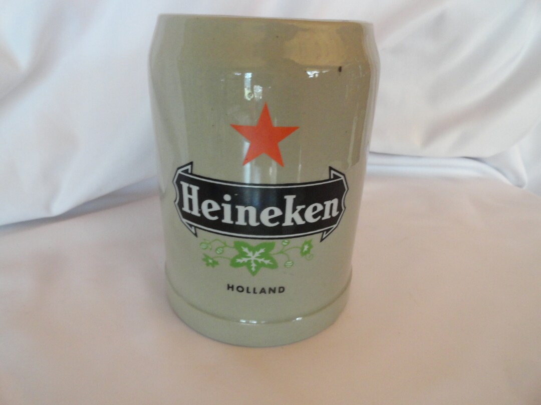 Vintage Heineken or Budweiser Stein Gray Gerz Beer Mug Made in W ...