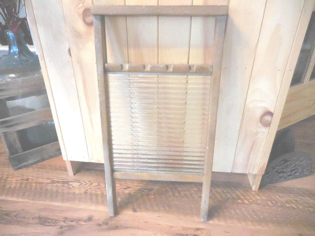 Vintage Wooden Washboard With Glass for Repurposing, Missing Top - Etsy