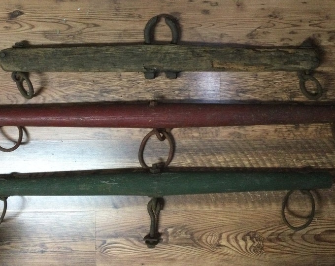Antique Wood & Iron Horse Whippletree Cattle Whiffletree Oxen Leader or ...
