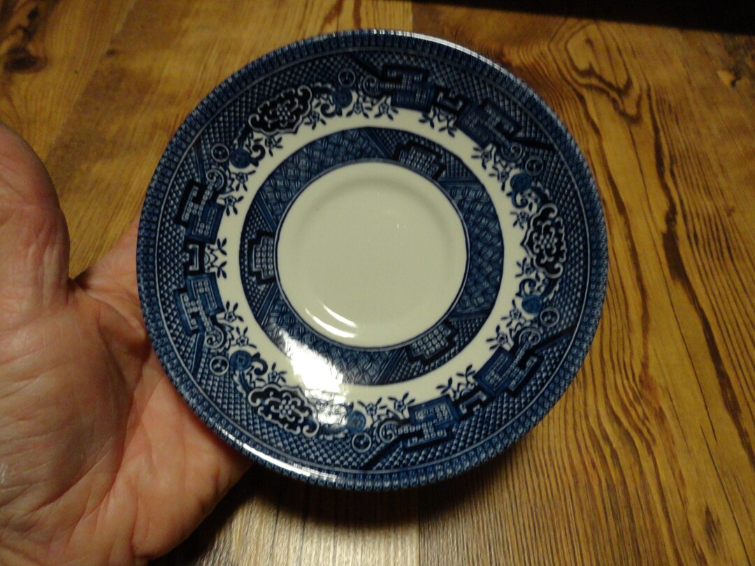 Vintage Blue Willow Blue & White Saucer Small Plate 1930s to 1960s Dish ...