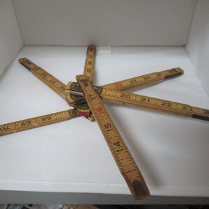 Vintage Lufkin Red End Extension Rule Wooden Ruler X46 Not Perfect 60 ...