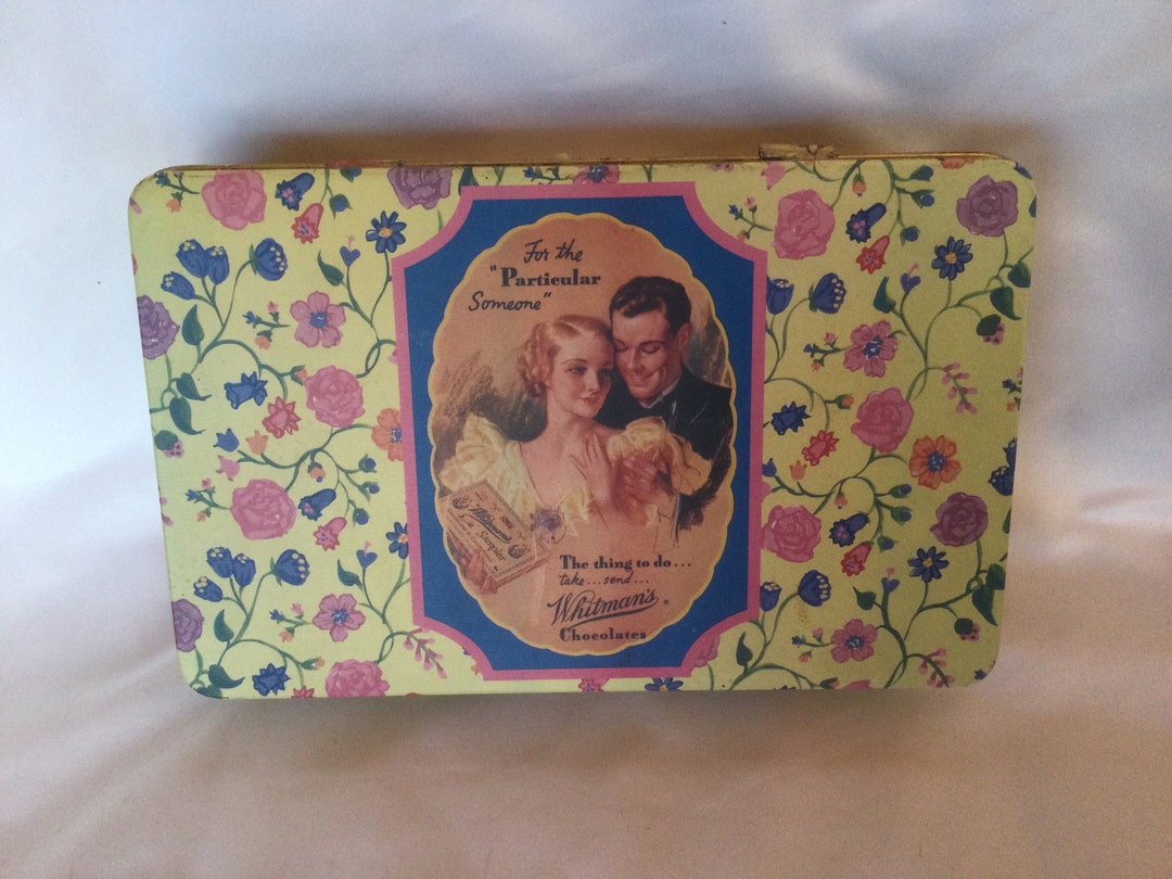 Vintage Whitman's Chocolates Tin Box Collectible Floral 1990s 1992 ...
