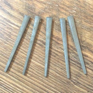 Antique Cut Nails, Set of 5, Long, Woodworking Nails, Primitive, 2.25 ...