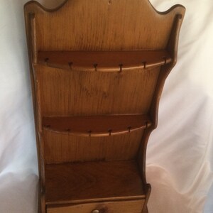 Vintage Wooden Spoon Rack Display Lightweight Holds 12 Collectible ...