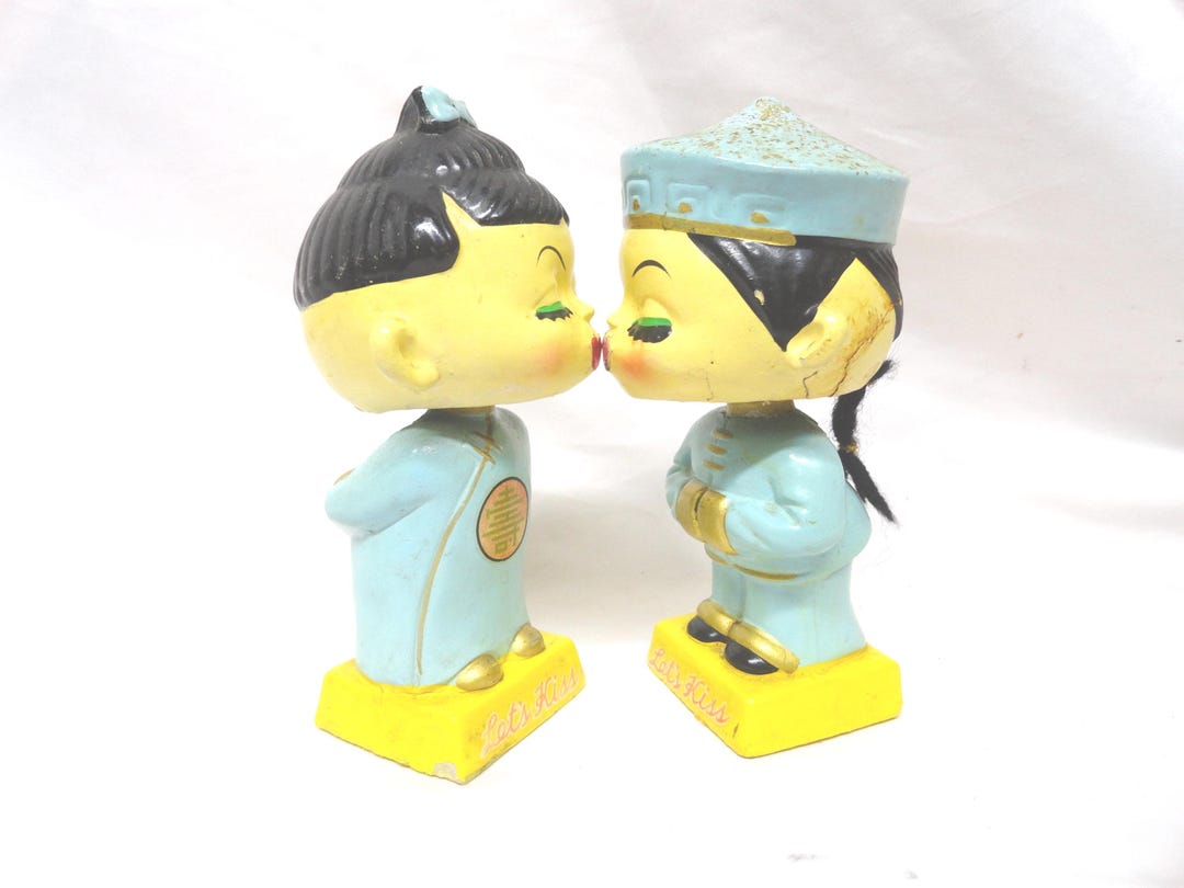 Vintage Japanese Bobbleheads, Kiss Me Nodders, 1950s-60s - Etsy