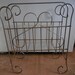 Vintage Metal Wire Gold Tone Magazine Rack Scrolls Living Room Den ...