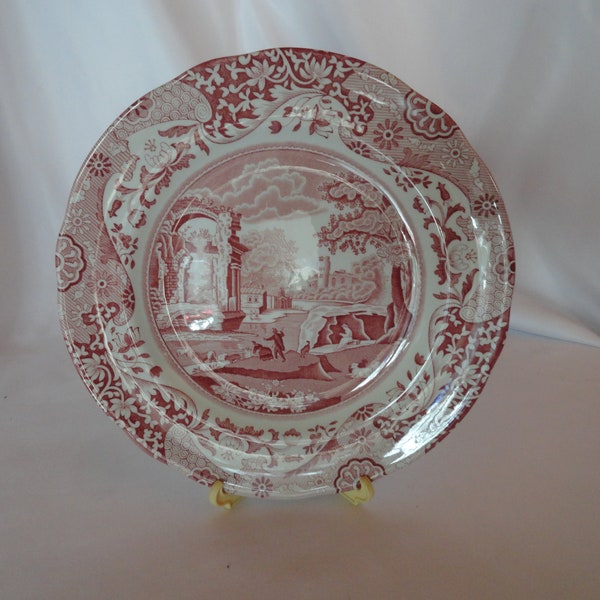Red Transferware Plates - Etsy