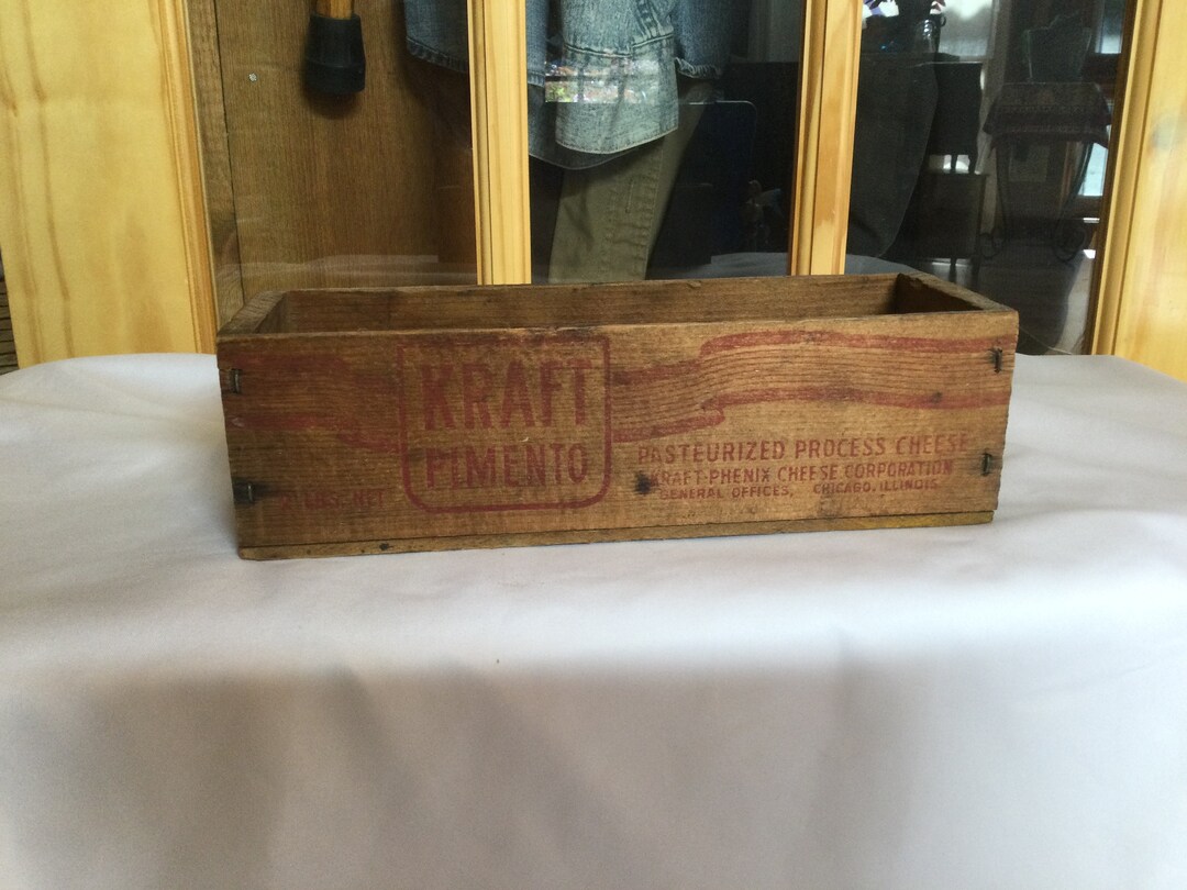 Vintage Wooden Cheese Box Kraft Pimento Pasteurized Cheese 2lbs ...