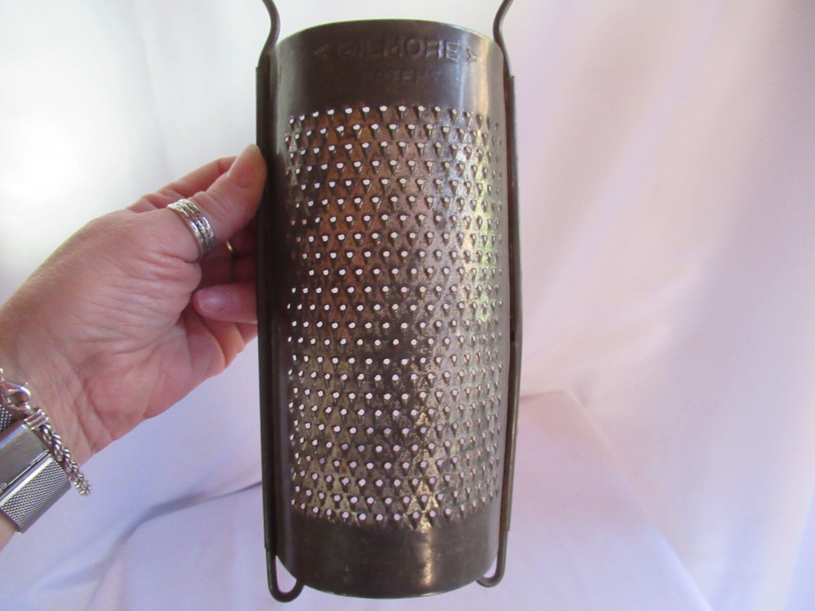 Antique 1800s/1900s Gilmore Gray Metal Half Round Food Grater - Etsy