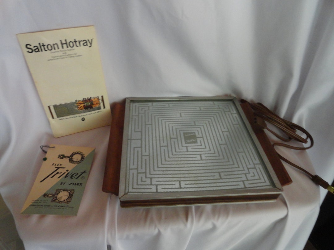 Vintage Salton Hot Tray Automatic Food Warmer Model H-116 W Holiday Entertaining Parties Square ...