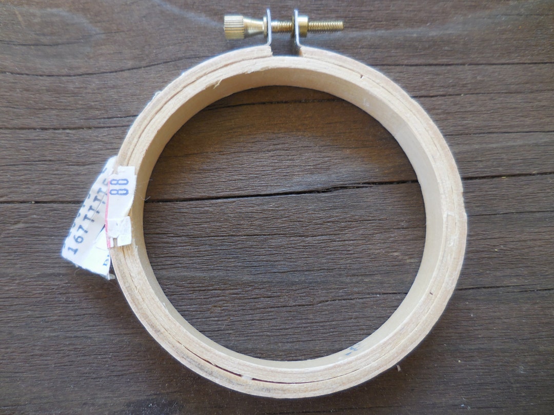 Vintage Small Wooden Embroidery Hoop 3 or 4 Inch 1980s 1990s Wood Hoop ...