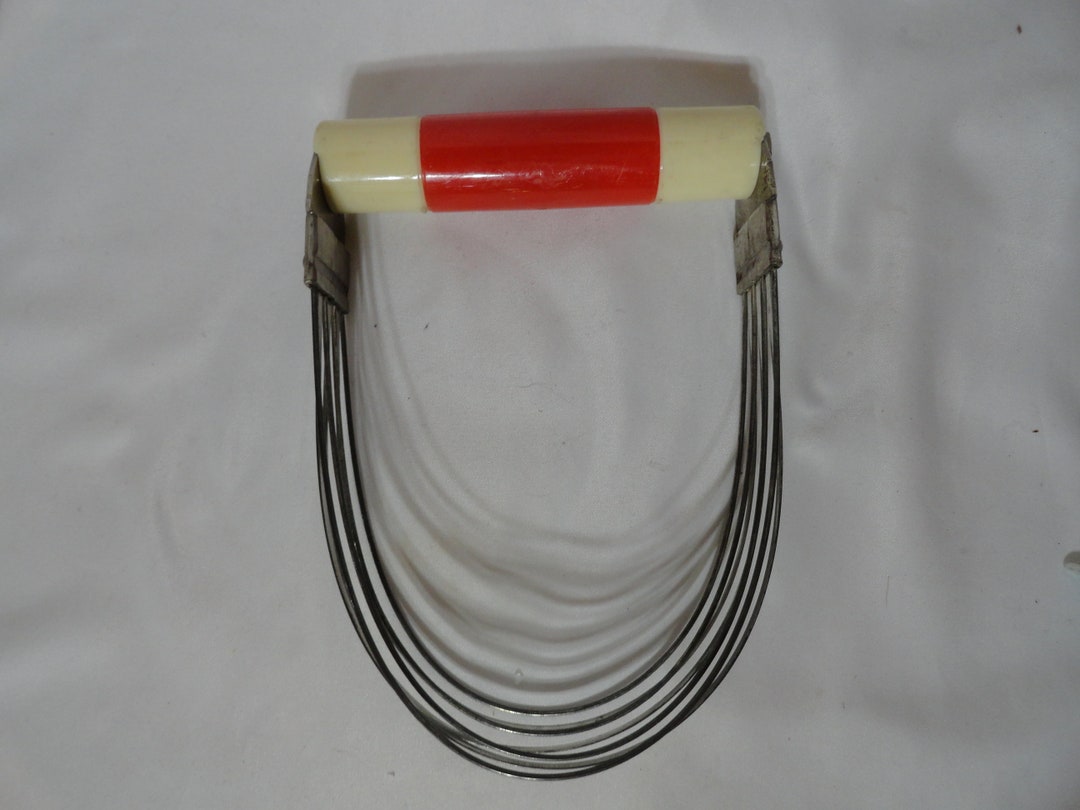 Vintage Androck Hand Dough Blender Red & White Plastic Masher Retro ...