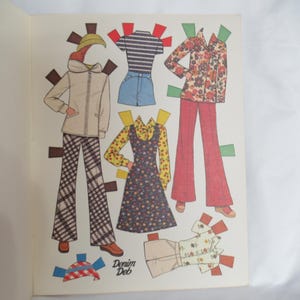 Vintage 1970s Denim Deb Paper Doll A Whitman Book 1977 NOS Teen Girls ...