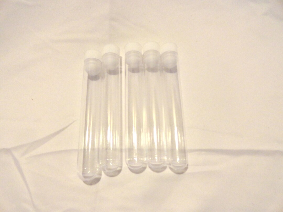 Clear Plastic Craft Tube With Stopper-plug, Set of 5 Plug, Tiny Parts ...