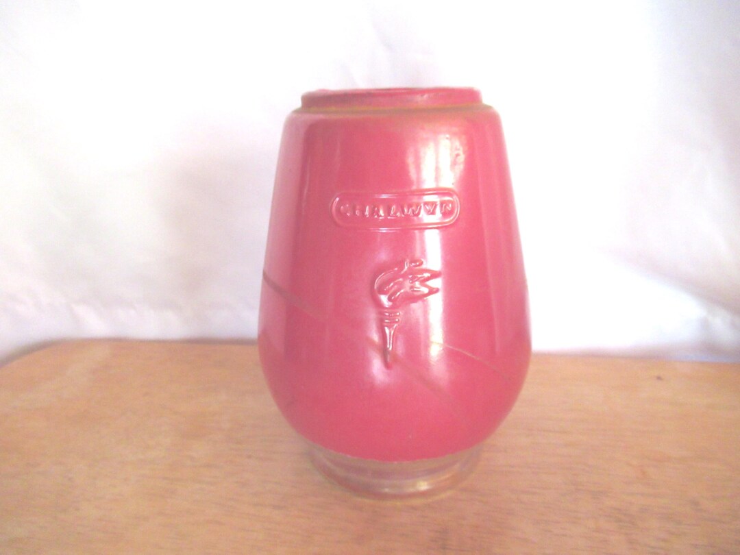 Vintage Chalwyn Red Lantern Globe Replacement, English Shade, Train ...