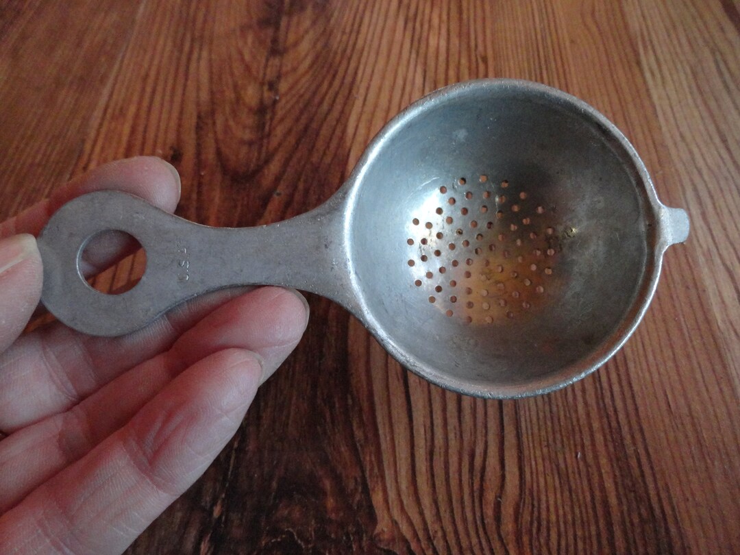 Vintage Aluminum Teacup Steeper Tea Strainer Retro Plain Simple Metal ...