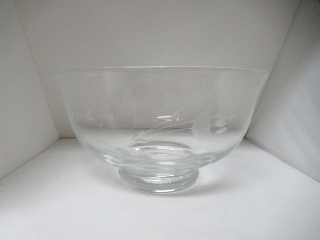 Vintage Princess House Pedestal Bowl Heritage Pattern Serving Dish ...