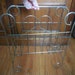 Vintage Metal Wire Gold Tone Magazine Rack Scrolls Living Room Den ...