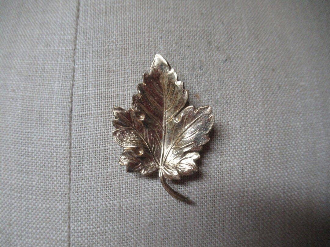 Vintage B.B. Gold Filled Leaf Pin Dainty Fall Autumn Nature 1/20 12kt ...