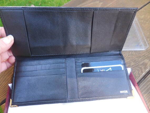 Vintage Men's Hickok Black Leather Wallet Man's Walle… - Gem