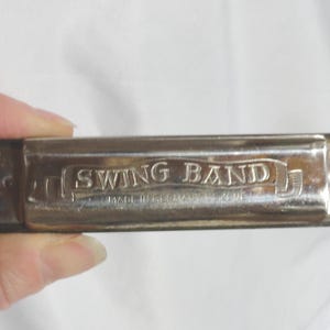 Vintage Swing Band Harmonica Made in Germany Metal & Wood Chrome ...