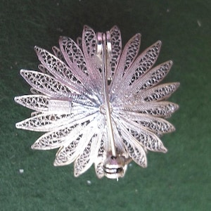 Vintage Sterling Silver Flower Brooch, Van Lou, Filigree, Ornate ...