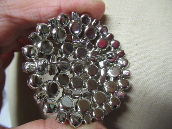 Vintage Blue Rhinestone Pin Iridescent Large Pronged … - Gem