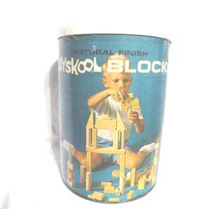 Vintage Playskool Blocks Natural Wood Building Blocks Kid's Pretend Toy ...