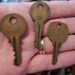 Vintage Keys for Repurposing Set of 3 Gold Tone Reuse Recycle Metal ...