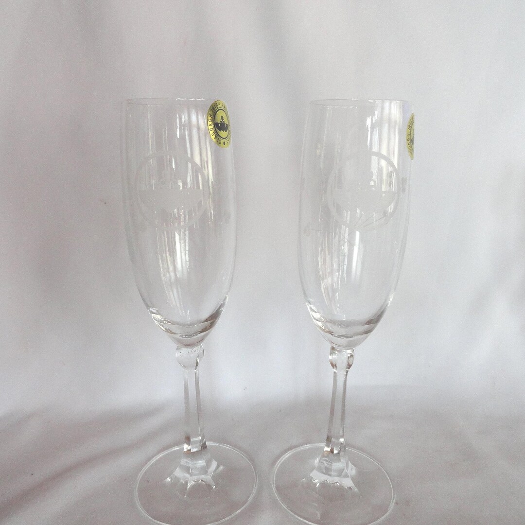 Vintage Irish Toasting Glass, Single, Champagne With Etched Claddagh ...