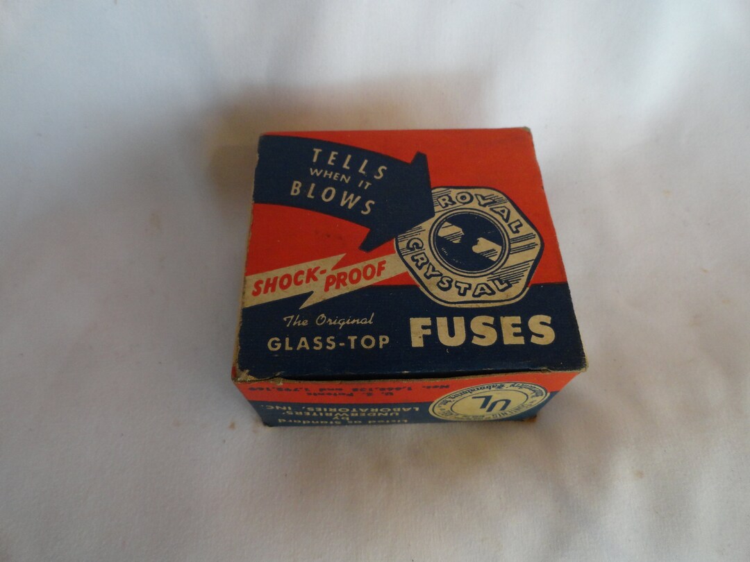 Vintage Royal Glass Fuses Blue Inside 15A Polygon Shaped Set of Two NIB ...