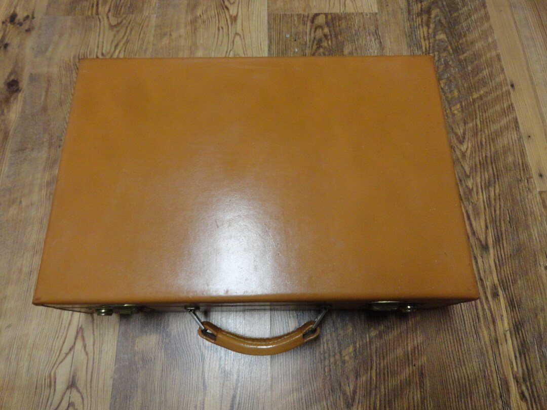 Vintage Rexfile Light Brown Briefcase Top Grade Cowhide Leather Attache ...