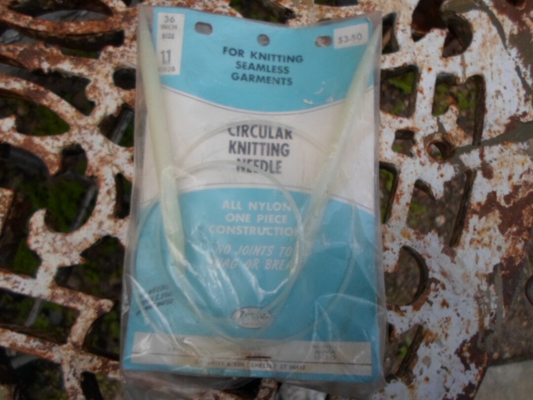 Vintage Zeph Bates Knitting Needles Circular Seamless Garments Knitting ...