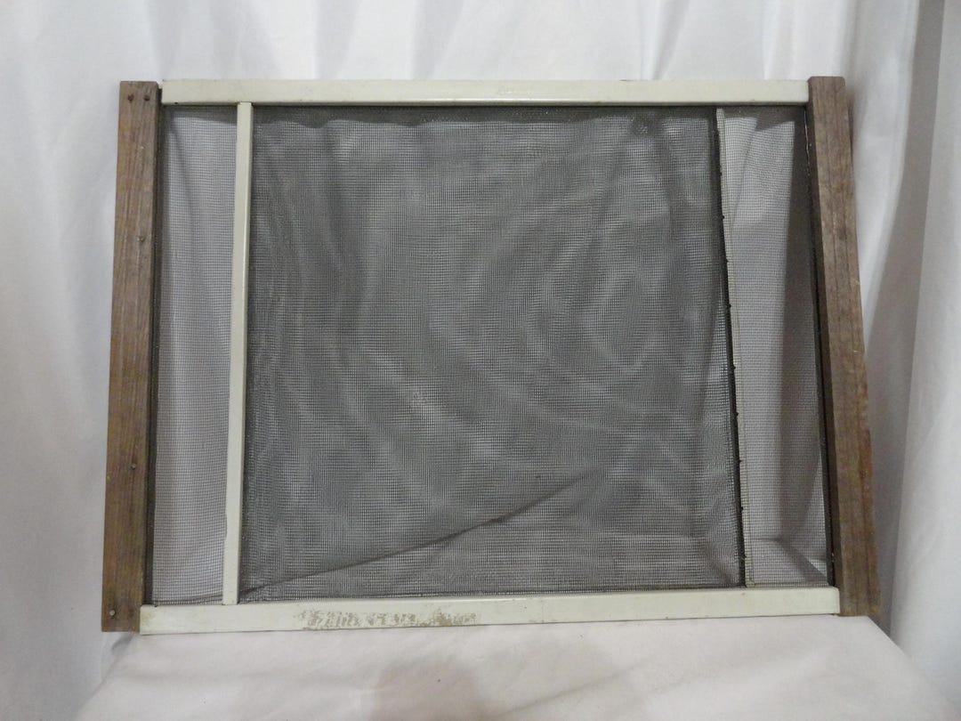 Vintage Expandable Window Screen Marvin Wood & Metal Slide Style ...