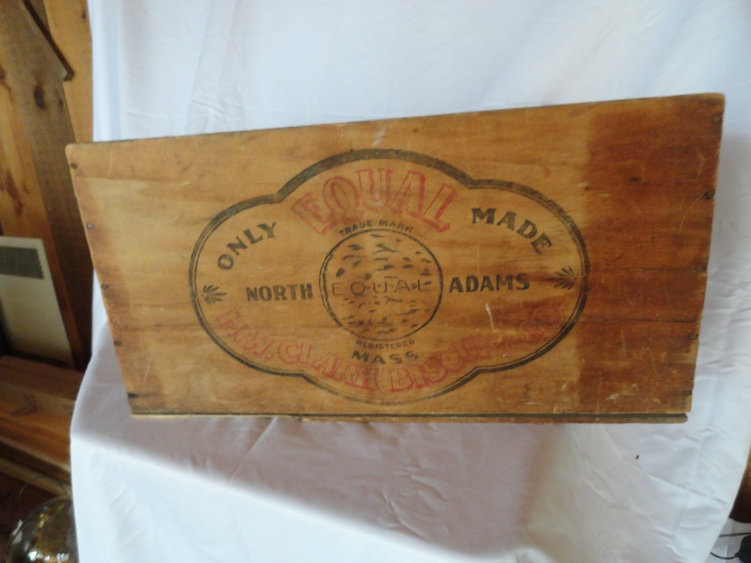 Vintage H. W. Clark Biscuit Co. Wood Crate 1900s to 1930s Shipping ...