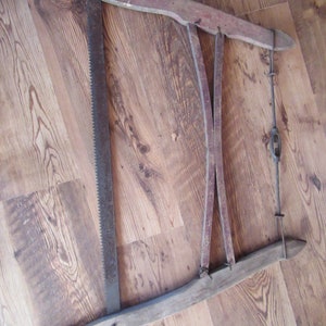Vintage Bowsaw Buck Swede Saw Primitive Barn Shed Wood & Metal ...