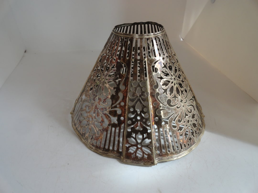 Vintage Gorham Silver Plate Pierced Metal Lamp Shade 0899 - Etsy