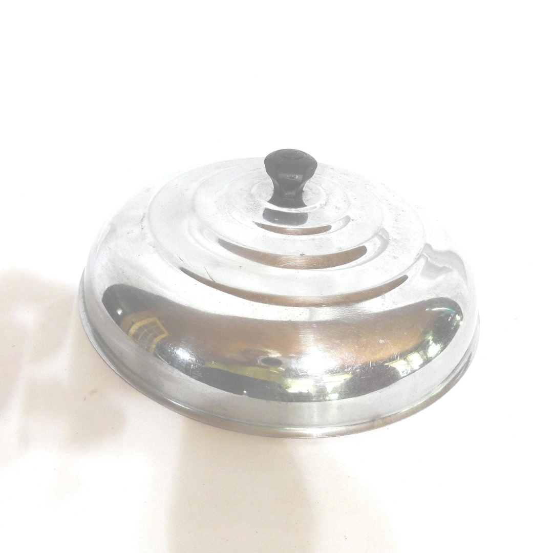 Vintage Metal Lid for Pan Large Cover Domed Round Repurpose Reuse ...