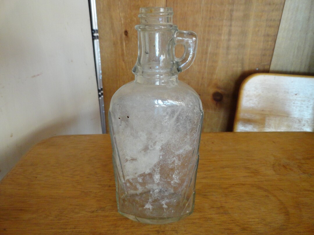 Vintage Glass Narrow Jug Farmhouse Clear Country Home Decor 1930s to ...