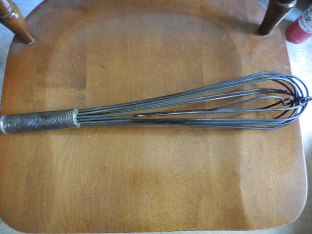 Vintage Restaurant Grade Whisk All Metal Huge Heavy Duty Baking Decor ...