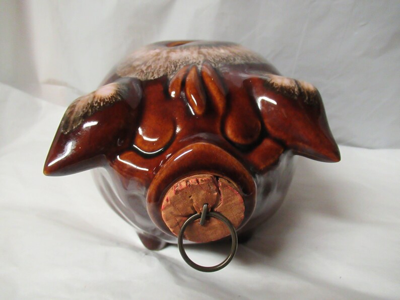 Vintage 1950s Hull Pottery corky Pig Brown Drip - Etsy