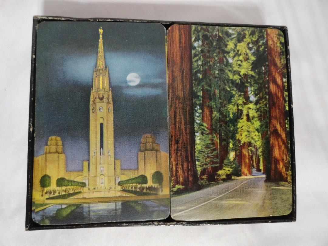 Vintage California Playing Cards Souvenir Double Deck Redwood Trees and ...