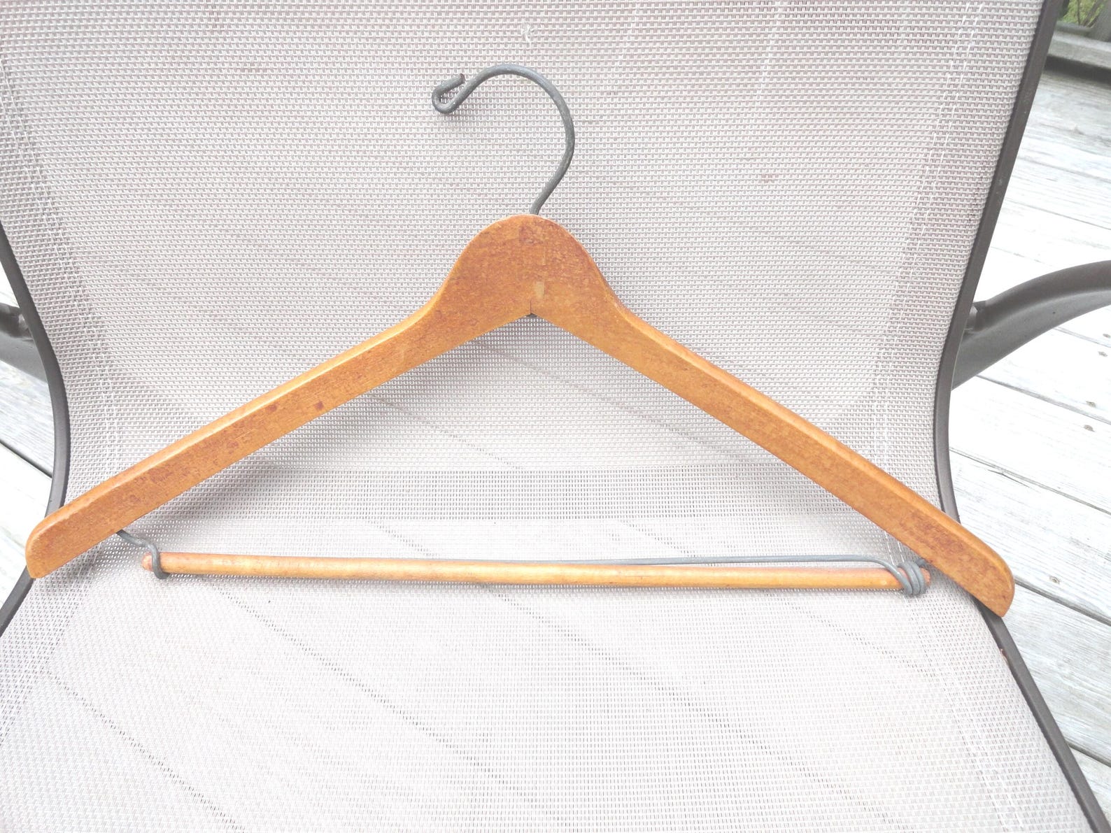 Vintage John T. Batts Wishbone Wooden Clothing Hanger for Suit Pants ...