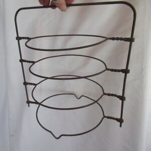 Vintage Pie Cooling Rack Metal Wire 4 Tier Twisted Rusty Metal Kitchen ...