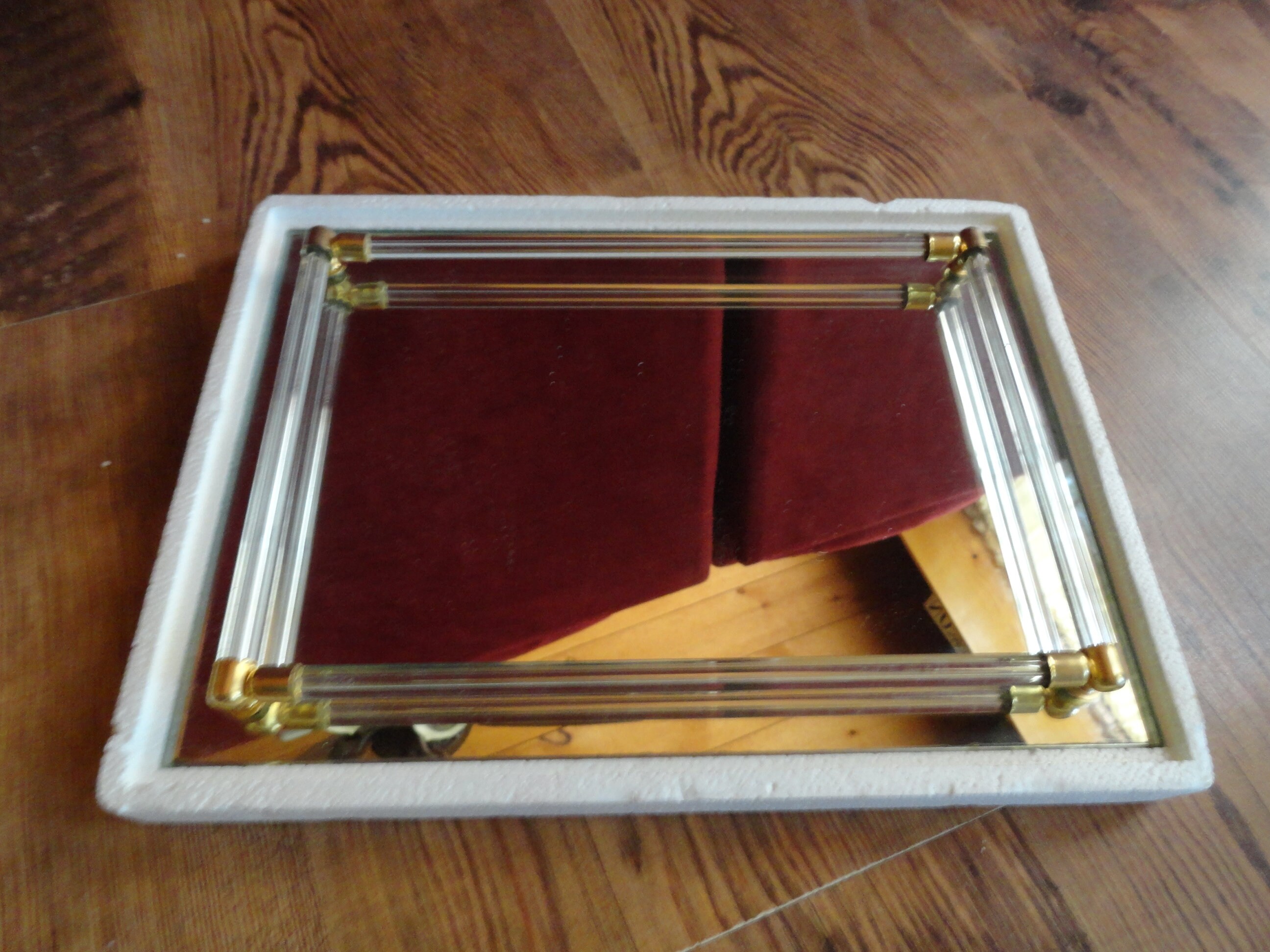 Vintage 1980s AVON Mirrored Vanity Gold Tone Metal Accents | Etsy