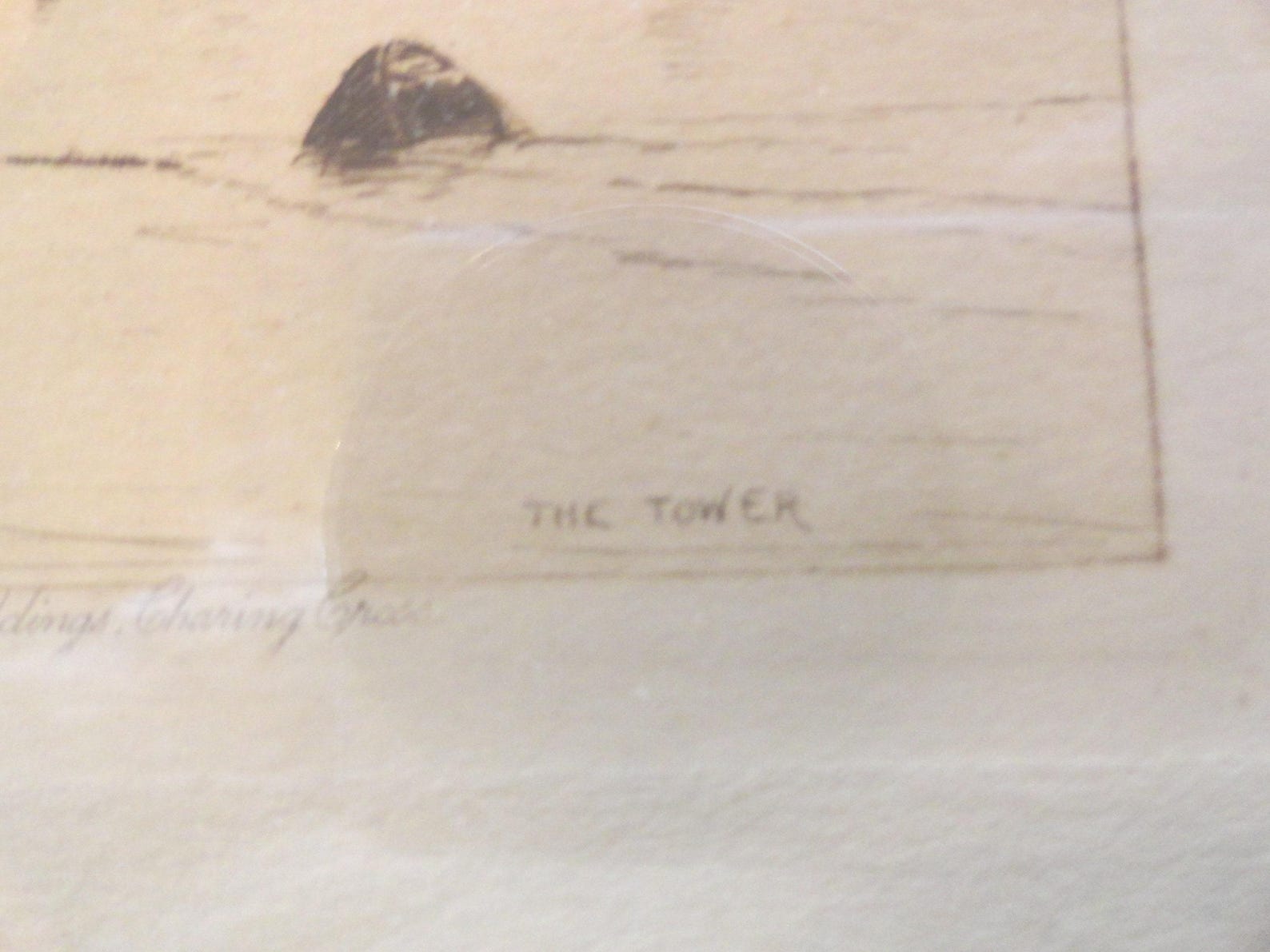 Antique the Tower by Wilfrid Ball Etching Wall Decor, Charing Cross ...