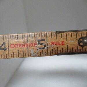 Vintage Lufkin Red End Extension Rule Wooden Ruler X46 Not Perfect 60 ...