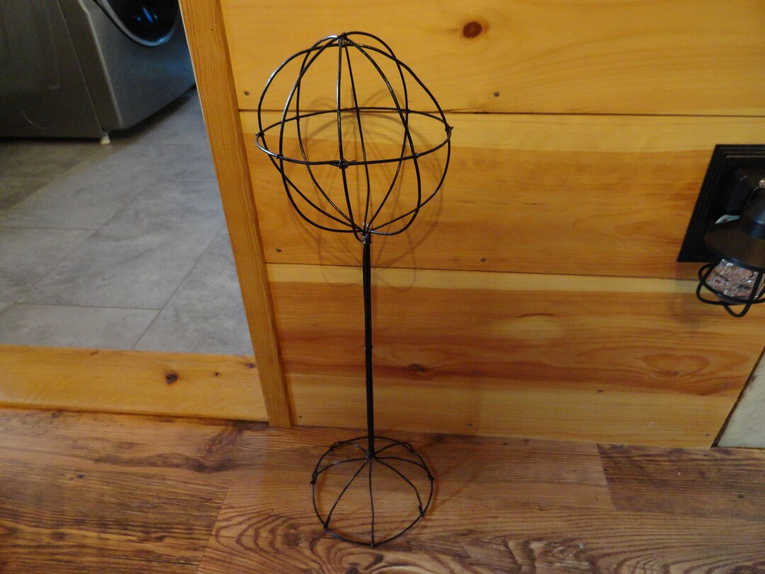 French Wire Hat or Wig Display Stand Millinery Haberdasher Store ...