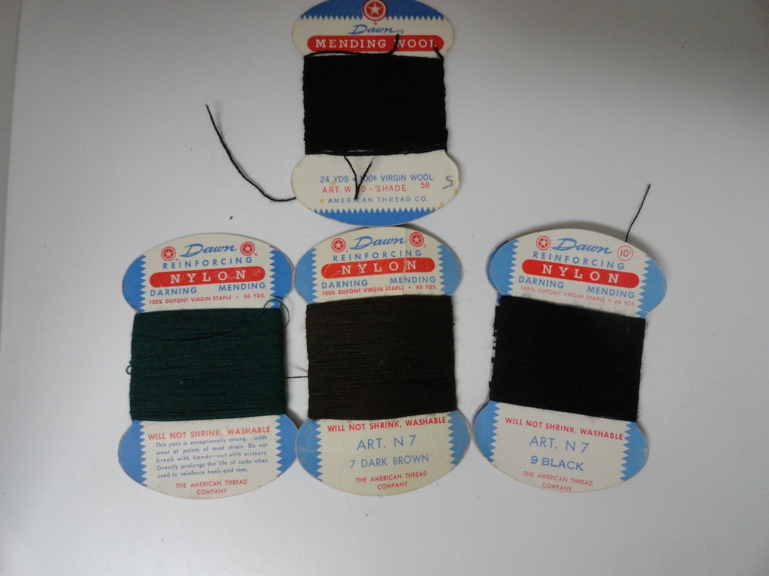 Vintage Dawn Reinforcing Nylon or Wool Darning & Mending Thread Dk ...